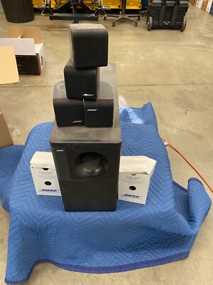 Bose Acoustimass 7 Speaker System Subwoofer and 3 cube Speakers Passive ...