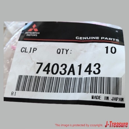 MITSUBISHI LANCER EVOLUTION 10 CZ4A Genuine Drip Moulding Clip 7403A143 ...