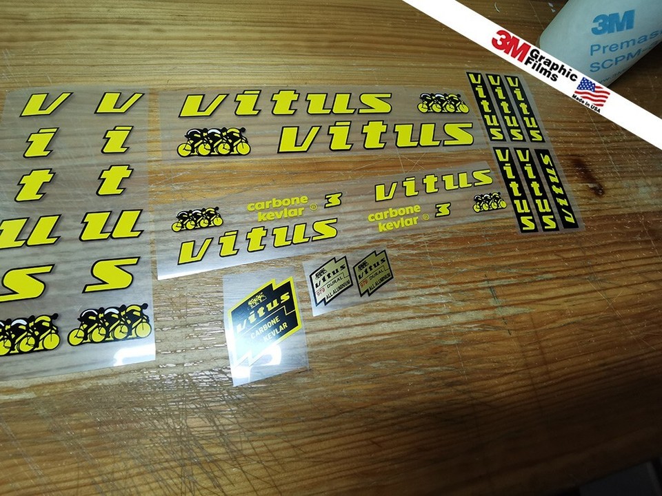 Vitus Carbon Kevlr 3 Vinyl Decal Set Sticker Vinyl Stickers Stickers ステ ...