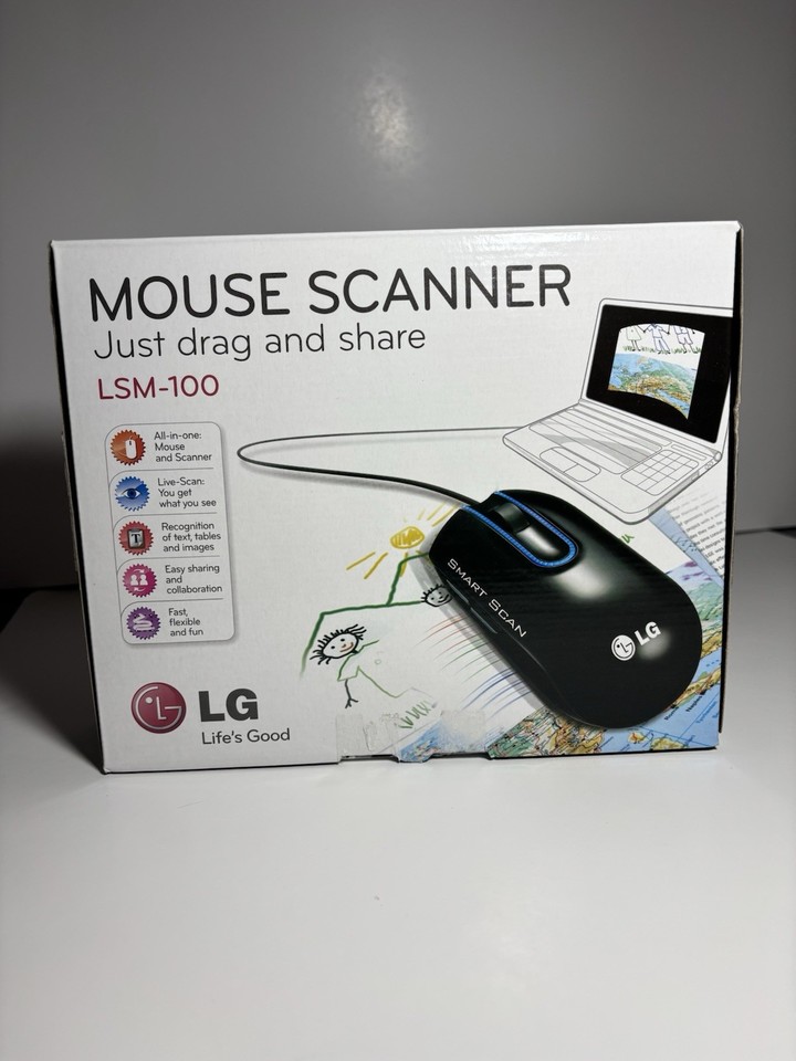 LG LSM-100 Mouse Scanner For Mac/Windows XP/7 New Sealed | eBay
