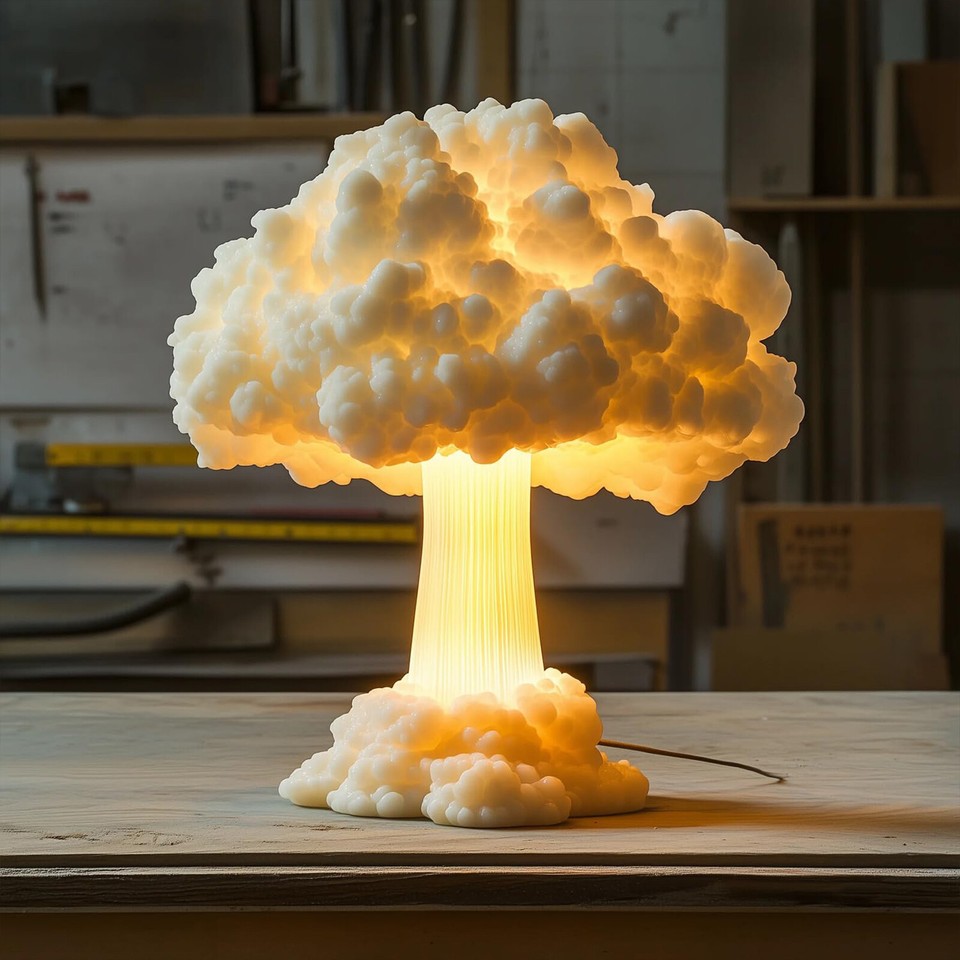 Mushroom Cloud Lamp USB Night Light, USA Rechargeable 3D Lighting | eBay