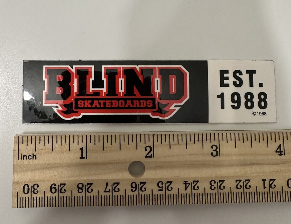 Vintage Blind Skateboards EST. 1988 Rare Skateboarding Stickers | eBay