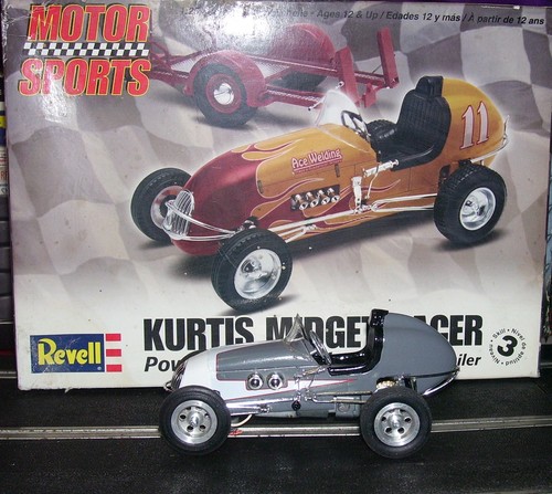 Revell Kurtis Midget Racer Edelbrock W/ Trailer Model Car Kit 1 25 for ...