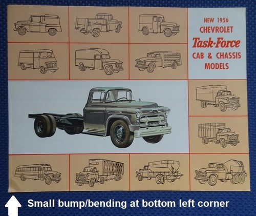 1956 CHEVROLET Task-Force Cab & Chassis TRUCK Color Sales Brochure | eBay