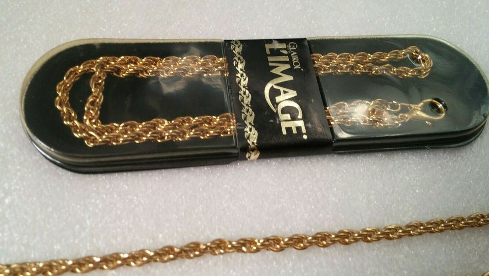 Fake 18k Gold 18" Tone Twist Rope Necklace Neck Chain by l'Image ...