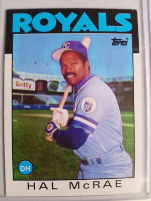 HAL McRAE ROYALS 1986 TOPPS BASEBALL CARD #415 | eBay