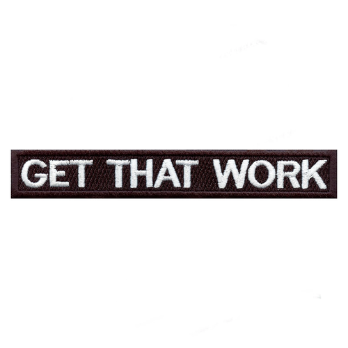 Get That Work Box Logo Embroidered Iron On Patch | eBay