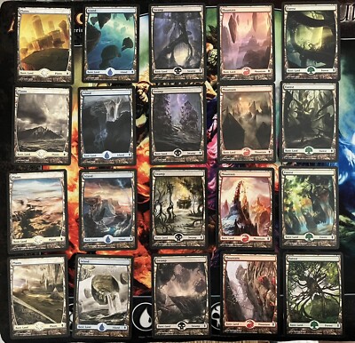 MTG Original Zendikar Full Art Basic Land Set of 20 Magic: The ...