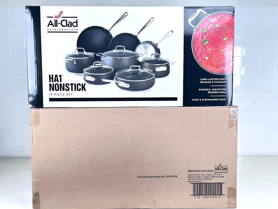 All-Clad E785SB64 HA1 Hard Anodized Nonstick 13 Piece Cookware Set | eBay