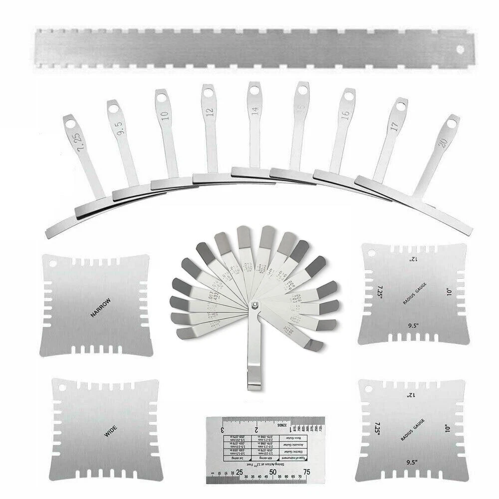 Guitar Neck Notched Straight Edge Rocker Luthier Tools Gauges Ruler ...