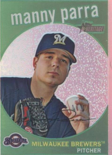 2008 Topps Heritage High Number - Chrome Manny Parra #C228 Refractor ...