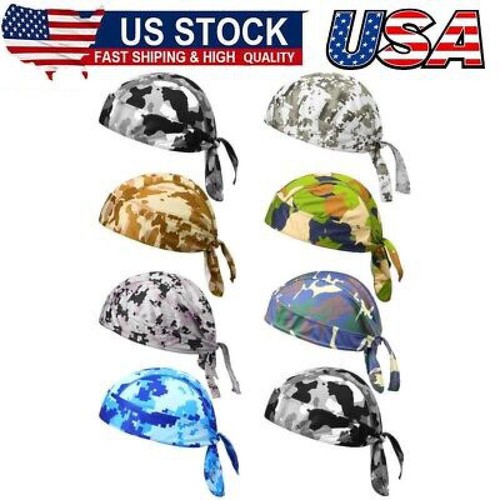 8 Pack Do Rag Skull Caps for Men Sweat Wicking Doo Rags Cooling Helmet ...