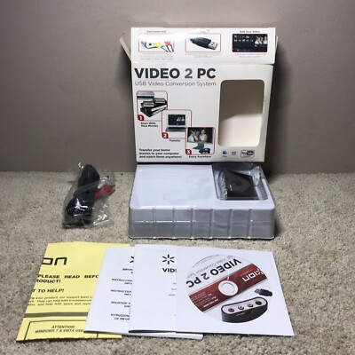 ION Video 2 PC VHS VCR to Computer USB Video Conversion System Transfer ...