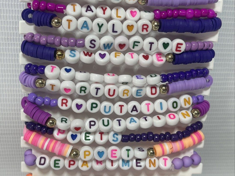 20 Pc Fashion Taylor Swift Friendship Trading Bracelets, Swiftie Album ...