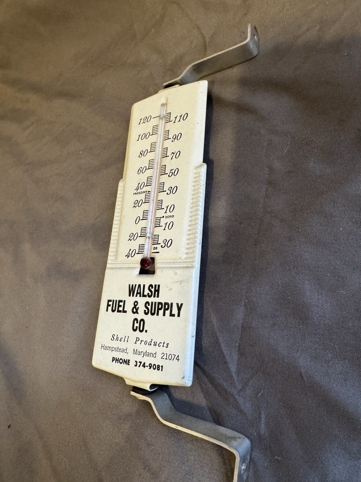 Vintage Walsh Fuel & Supply Co Shell Products Advertising Thermometer ...