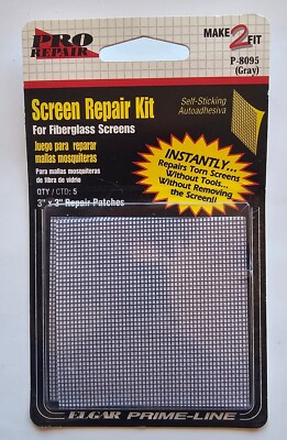 Prime-Line P 8095 Screen Repair Patch 3-Inch X 3-Inch Gray 5 pack | eBay