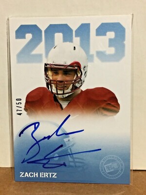 Zach Ertz AUTO 2013 Press Pass Authentics Rookie Blue Autograph #47/50 ...