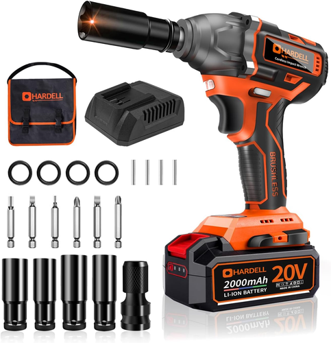 Impact Wrench 1/2", Impact Gun Torque 258 Ft-Lbs (350N.M) 2600RPM with ...