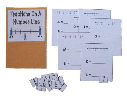 Teacher Made Math Learning Center Resource Game Fractions On A Number ...