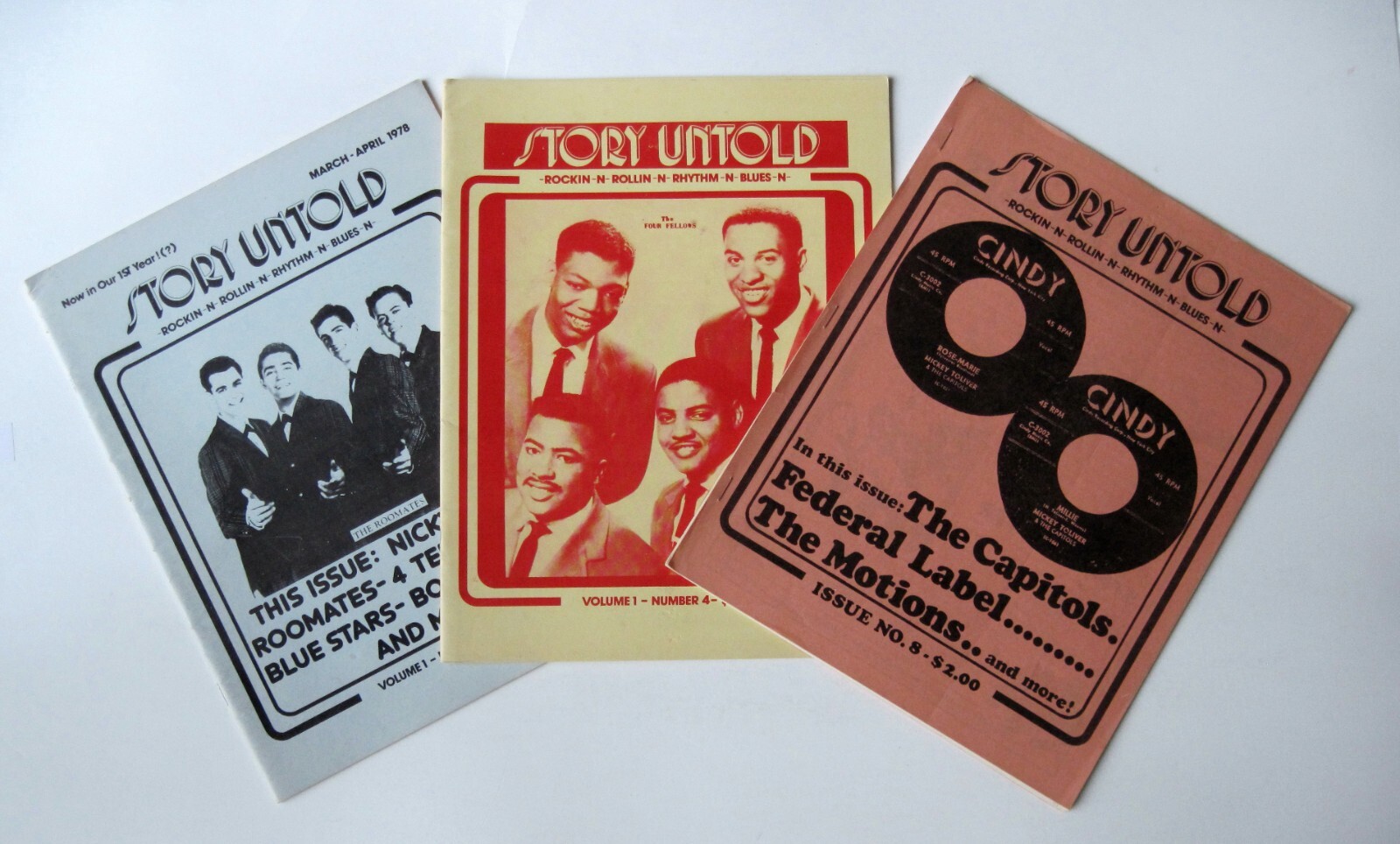 Story Untold Magazine - Volume 1 Lot Of 3 - R&R Doo-Wop R&B #s 2, 4 & 8 ...