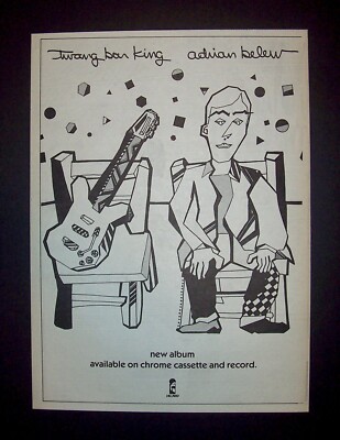 Adrian Belew Twang Bar King 1983 Poster Type Ad, Promo Advert | eBay