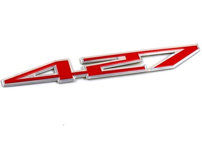 427 Aluminum Emblem Badge Decal Red & Silver for Chevy Corvette Z06-C6 ...