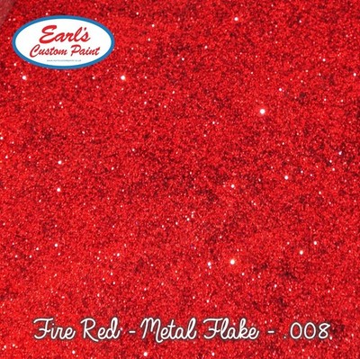 25g Fire Red metal flake paint standard size 0.008" metalflake hotrod ...