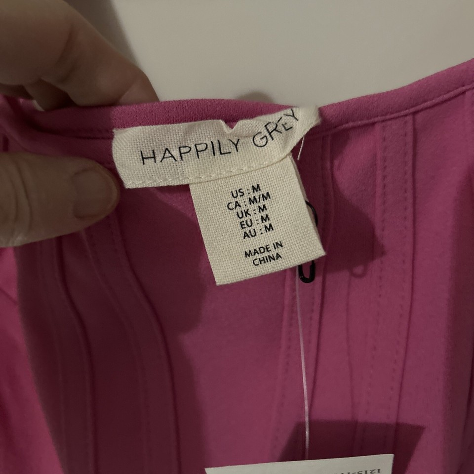 HAPPILY GREY Crop Tank Top - Size Medium Pink NEW WITH TAGS | eBay