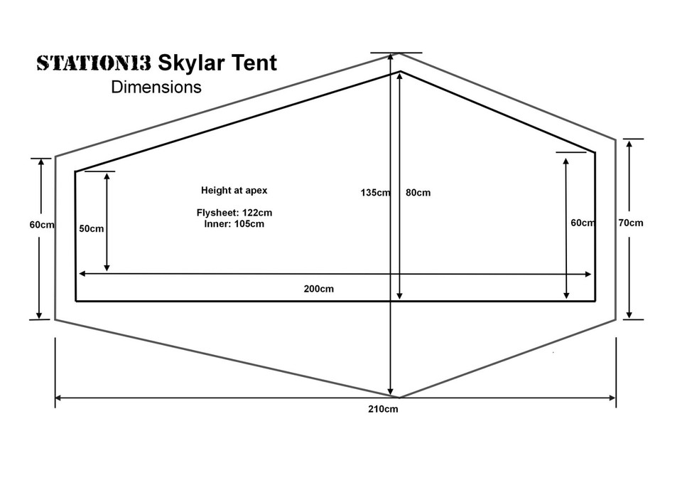 Ultralight Backpacking Tent - just 824g - STATION13 Skylar, 1 Person ...