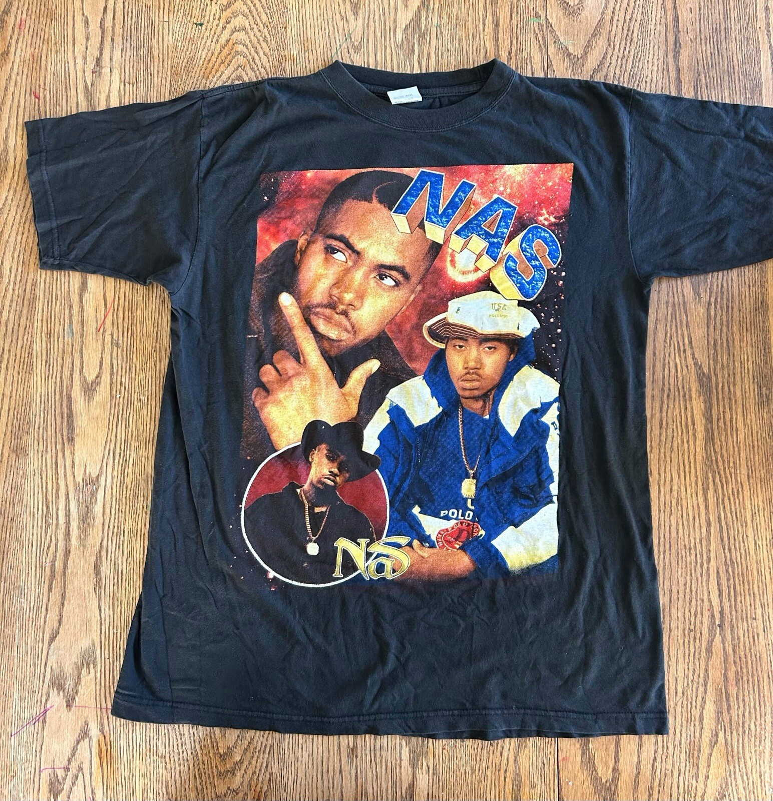 Vintage Nas Street Dreams Rap Tee Sz XL 90’s Wu Tang … - Gem