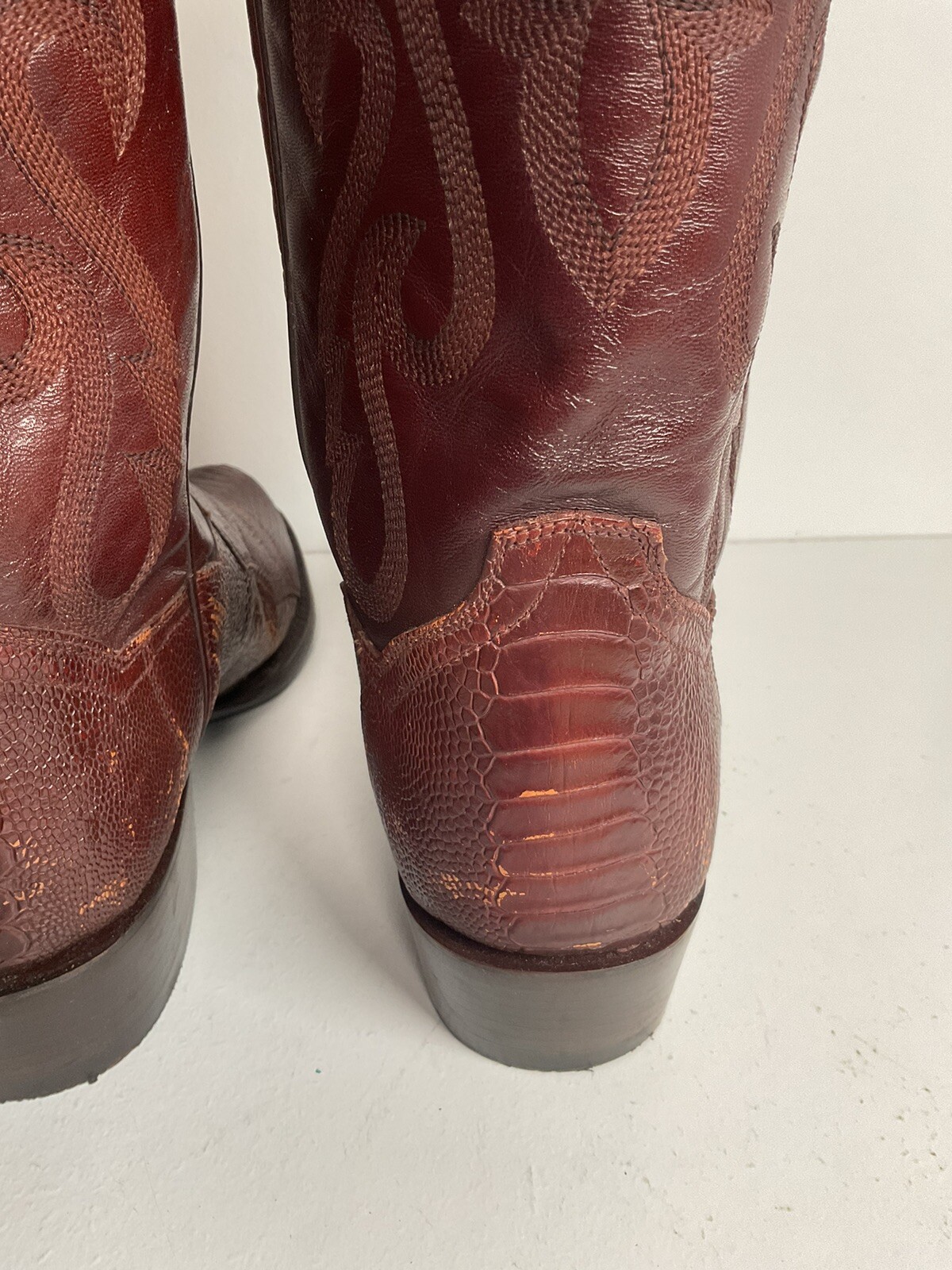 Dan Post Exotic Ostrich Leg Cowboy Boots 10 D | eBay
