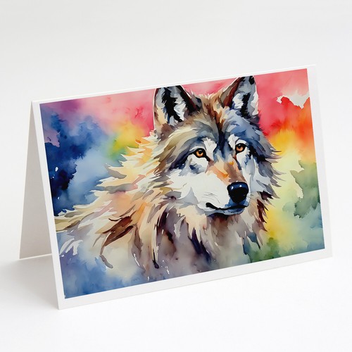 Wolves Wolf Greeting Cards and Envelopes Pack of 8 DAC3009GCA7P | eBay