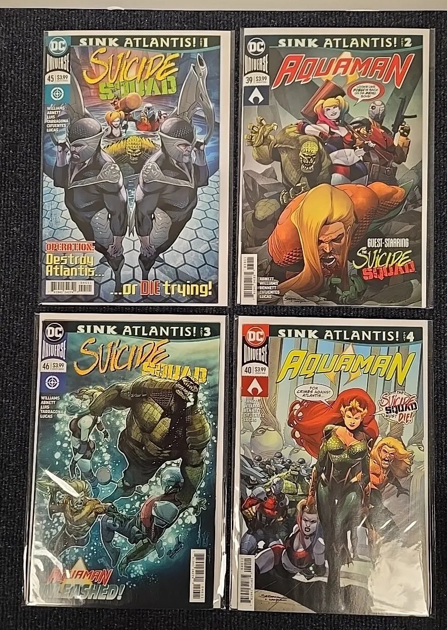 Sink Atlantis Crossover. Suicide Squad #45-46, Aquaman #39-40. DC ...