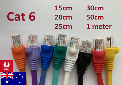 Short Cat6 Ethernet Patch Network Cable RJ45 UTP 15cm to 1m - 10 Gbps ...