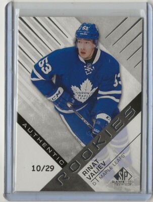 2016 2016-17 SP Game Used Rookie #188 Rinat Valiev 10/29 Toronto Maple ...