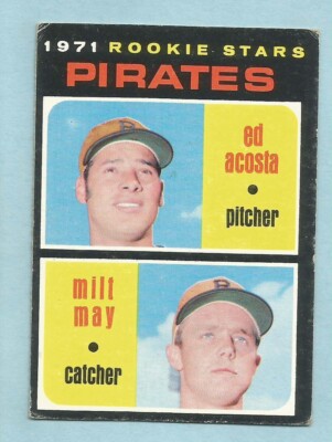 1971 Topps Baseball Ed Acosta Milt May #343 Pirates ROOKIE RC EX | eBay