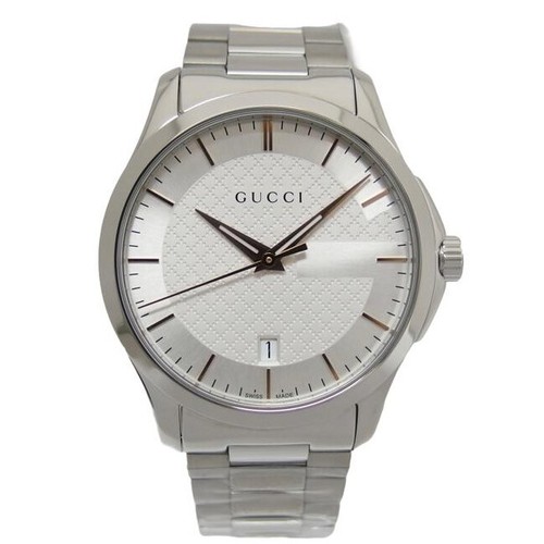 USED GUCCI Analog Watch YA126442 Black Dial Color Watch | eBay