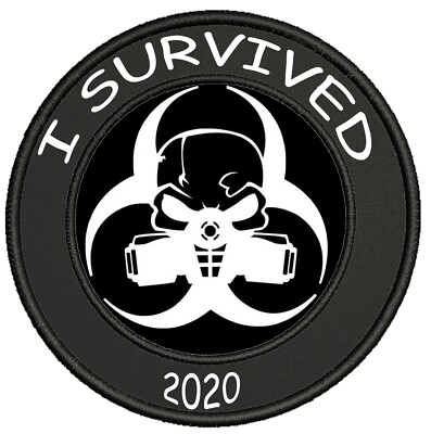 I SURVIVED 2020 BIOHAZARD Response Team Embroidered Patch Iron Sew-On ...