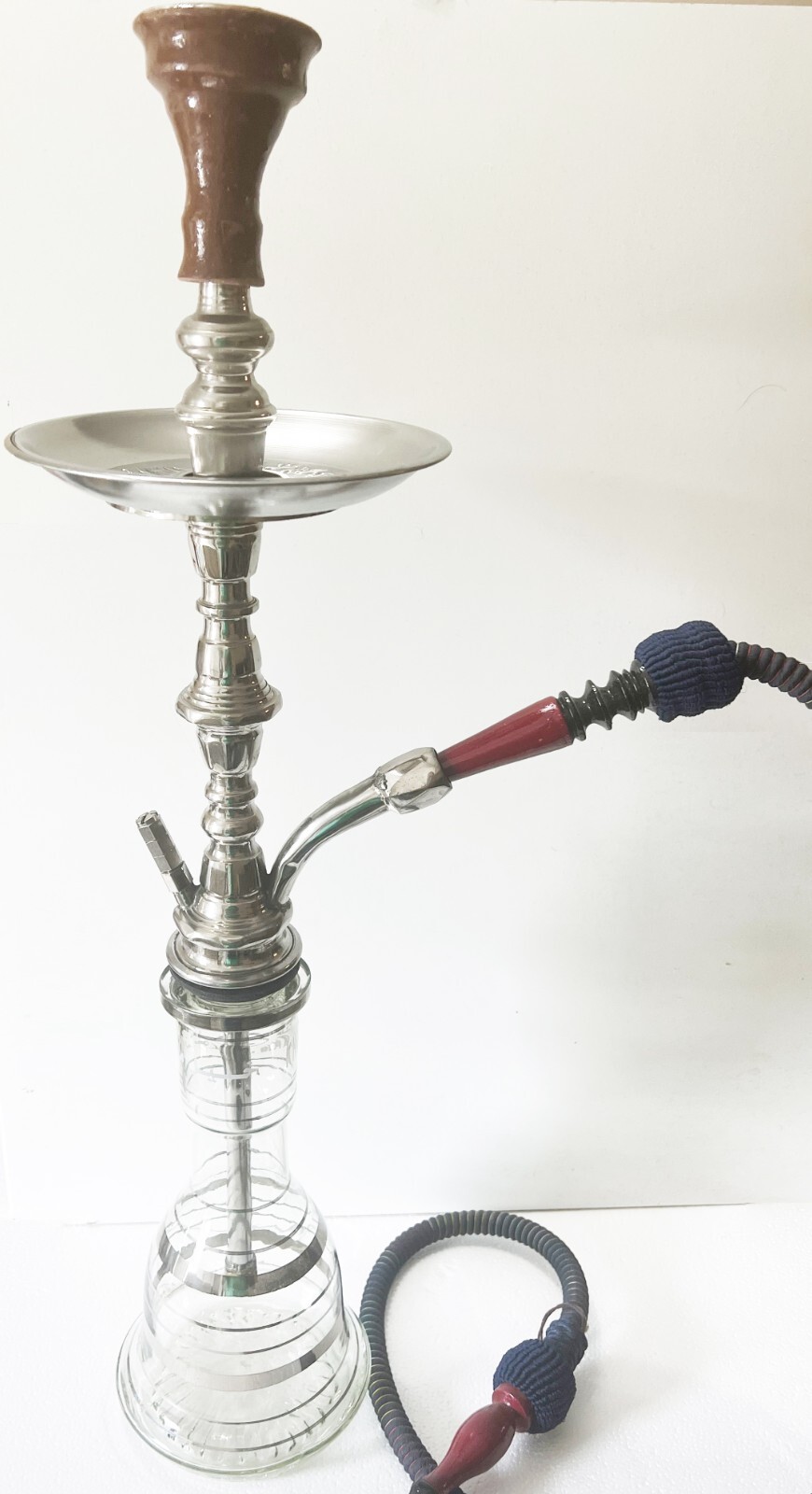26" KHALIL MAAMOON HOOKAH SHAMADAN MAMOON 1 TIER PIPE 1 HOSE HANDMADE ...