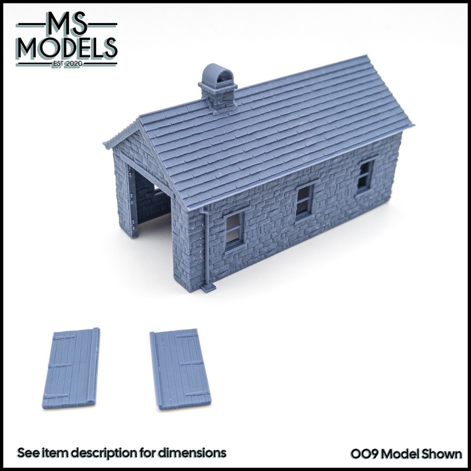 Narrow Gauge Stone Built Engine Shed for 009 OO9/O16.5 Model Railway ...
