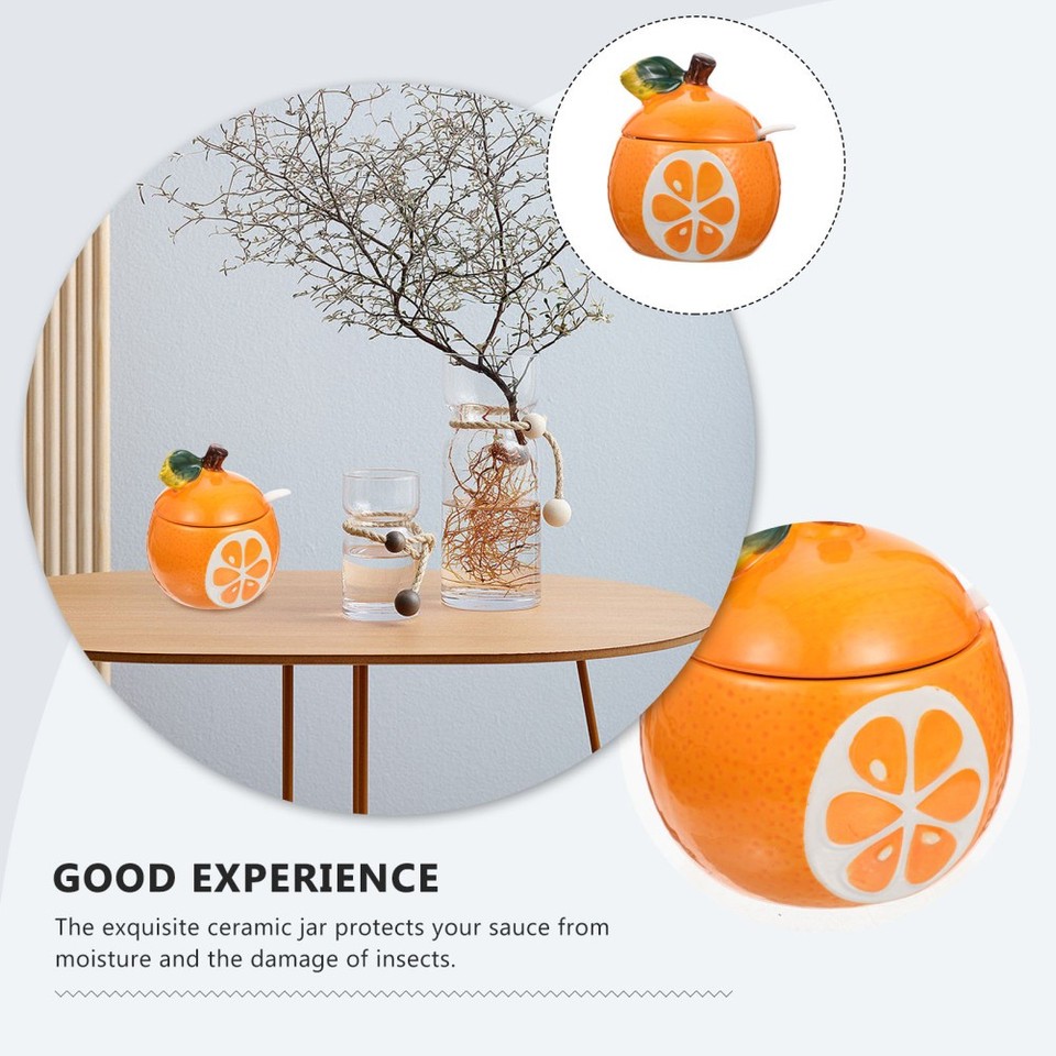 Condiment Pots Flour Keeper Airtight Ceramic Jar Spice Storage Holder ...