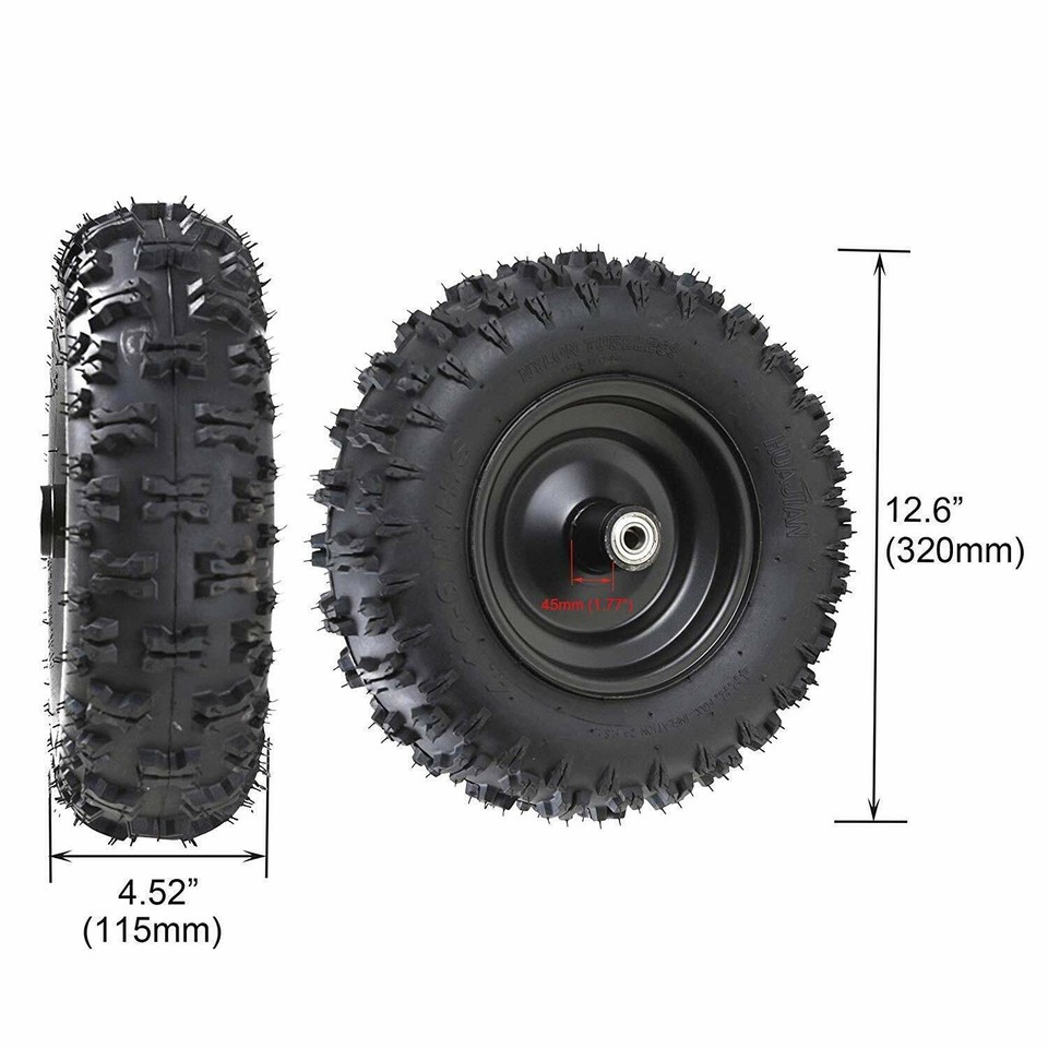 6inch Tire Wheel 4.10-6 Tire Rim for Go Kart Cart Lawn Mower Mini bike ...