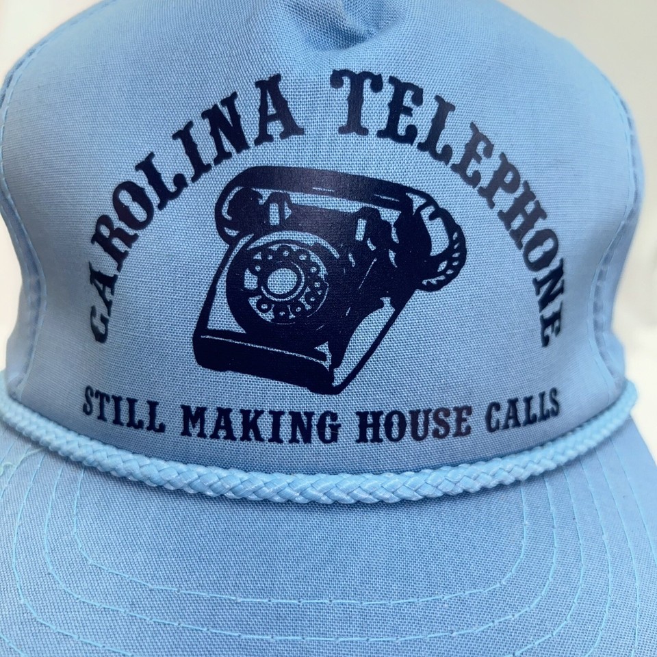 Vintage Snap Back Carolina Telephone Hat Cap Rotary Phone Company NOS ...