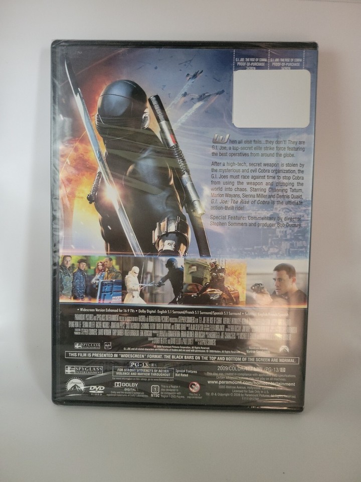 G.I. GI Joe: The Rise of Cobra (DVD, 2009, Widescreen) Channing Tatum ...