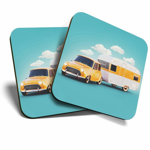 2 x Coasters - Cool Caravan Motorhome Car Home Gift #3928 | eBay UK