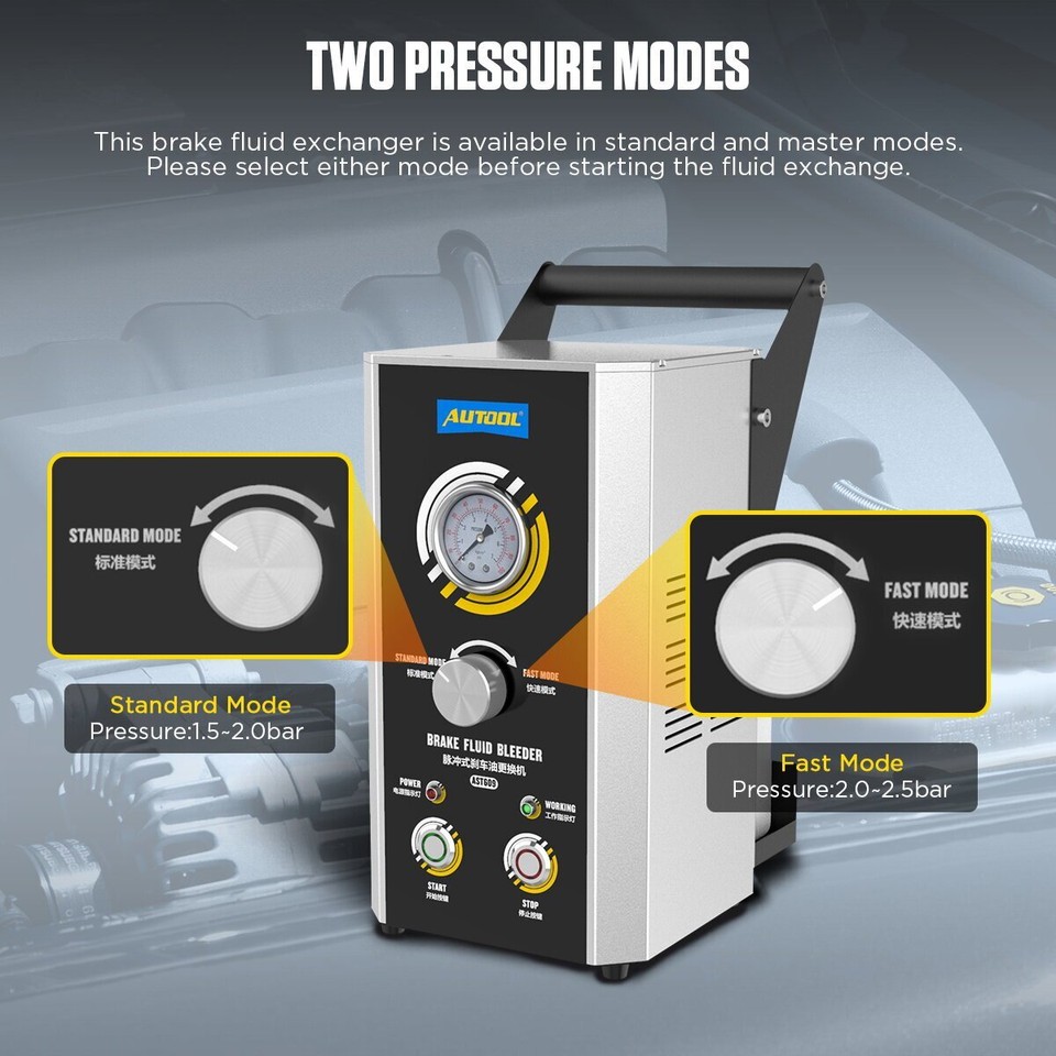 Electric Brake Fluid Bleeder Machine Vacuum Pressure Brake Oil Bleeding ...