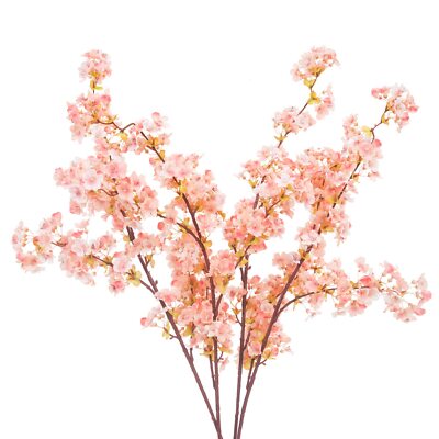 Cherry Blossom Branches4PCS 39.3" Silk Pink Cherry Blossom Flowers ...