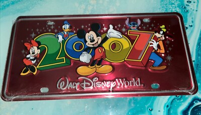 Walt Disney World 2007 Mickey Metal License Plate New Sealed | eBay