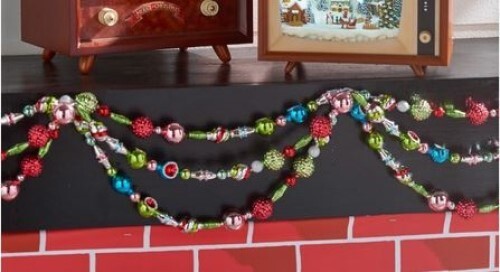 7 Ft VINTAGE GARLAND 84" Glass Christmas Retro Multicolor NEW RAZ ...