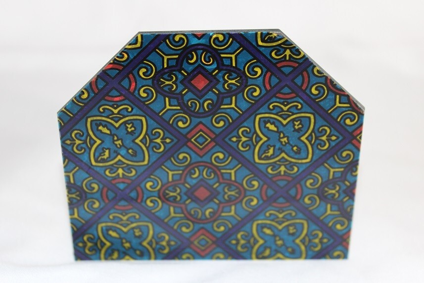 Vintage Hand Spun Glass Antique Car w/ Goldtone Trim on Mirror Base ...